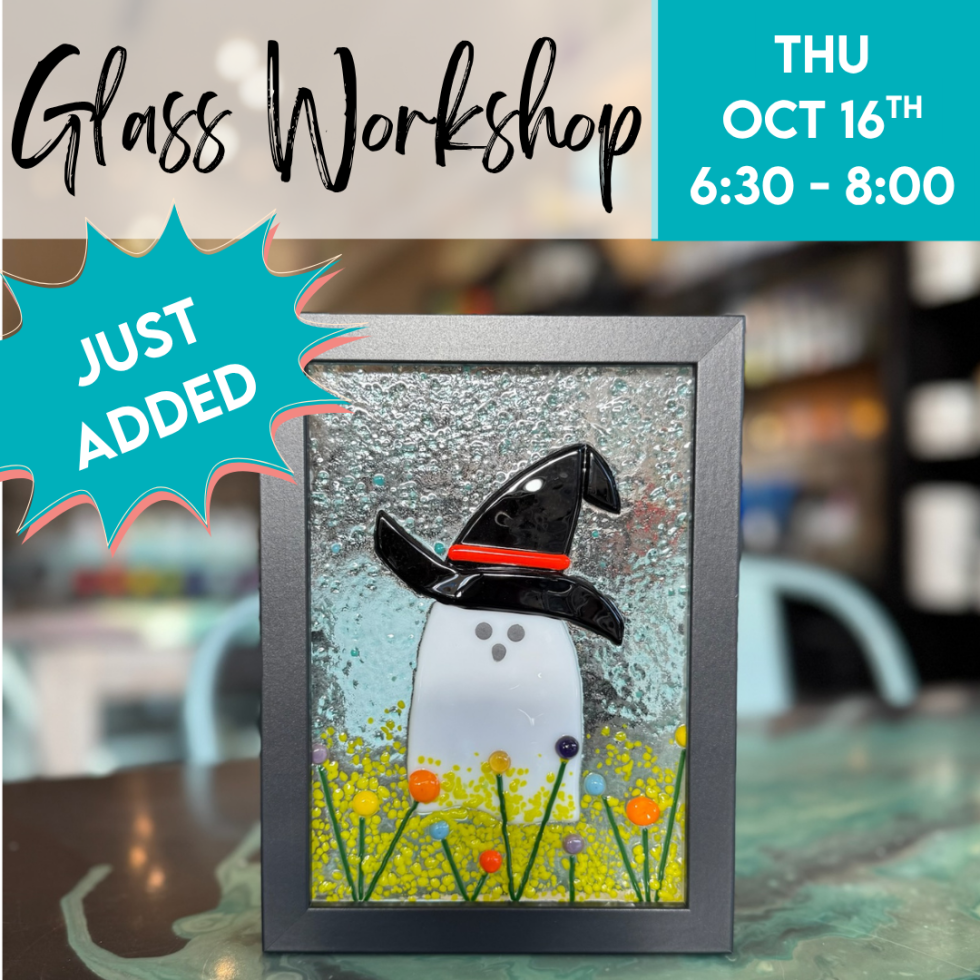 10.16.2025 Boo-tiful Spooky Ghost Frame: A Fused Glass Workshop | 6:30 – 8:00 | Walls of Clay, a ...